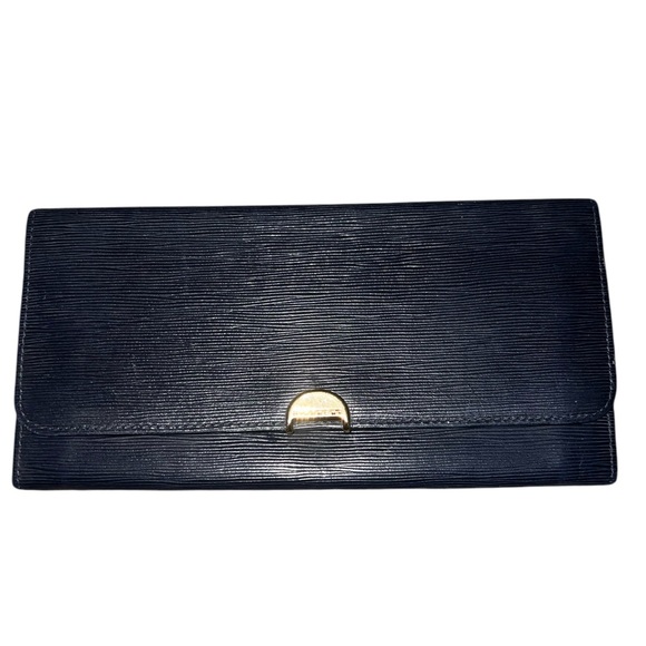 Givenchy | Bags | Euc Authentic Givenchy Long Gold Clasp Wallet Navy ...